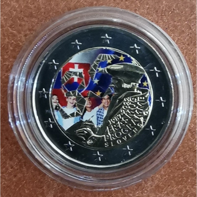 eurocoin eurocoins 2 Euro Slovakia 2022 - Erasmus program II. (colo...