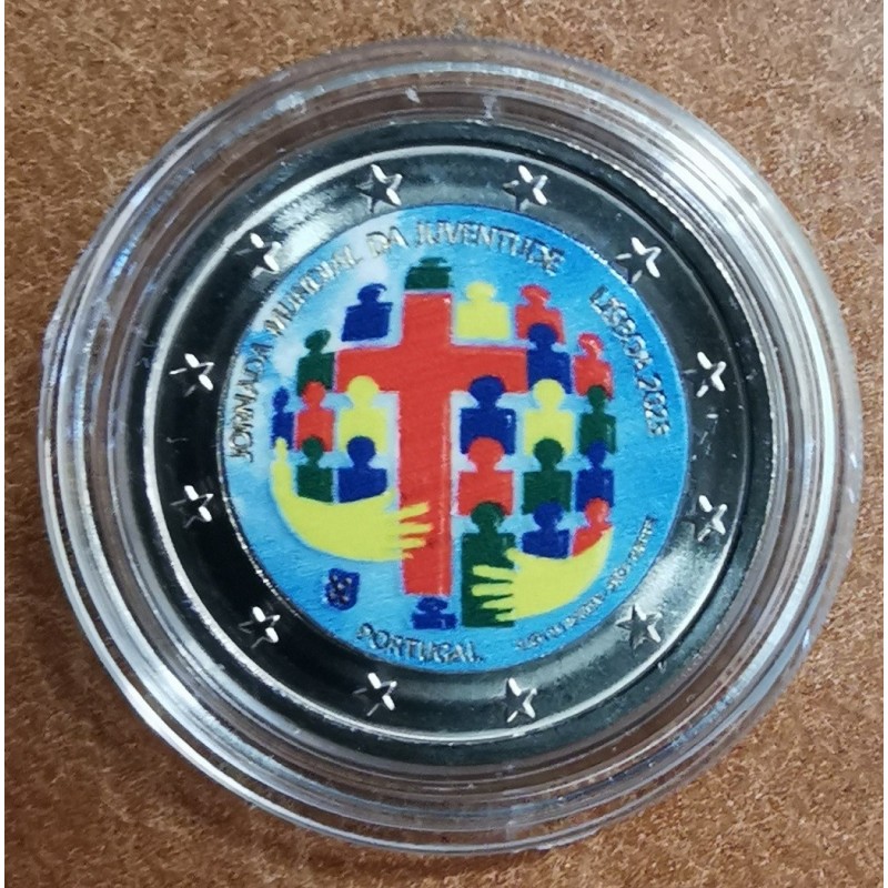 eurocoin eurocoins 2 Euro Portugal 2023 - World youth day (colored ...