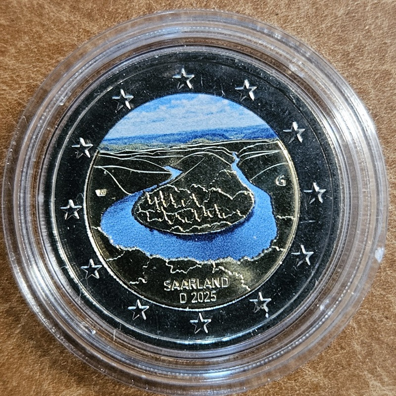 2 Euro Németország 2025 Saar-vidék (színezett UNC)