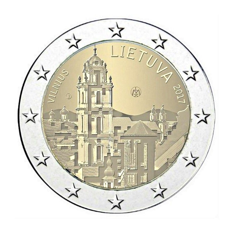 Euromince mince 2 Euro Litva 2017 - Vilnius (UNC)